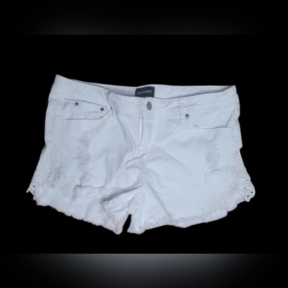 Joe Boxer | Shorts | Y2k Joe Boxer Juniors White Denim Distressed ...